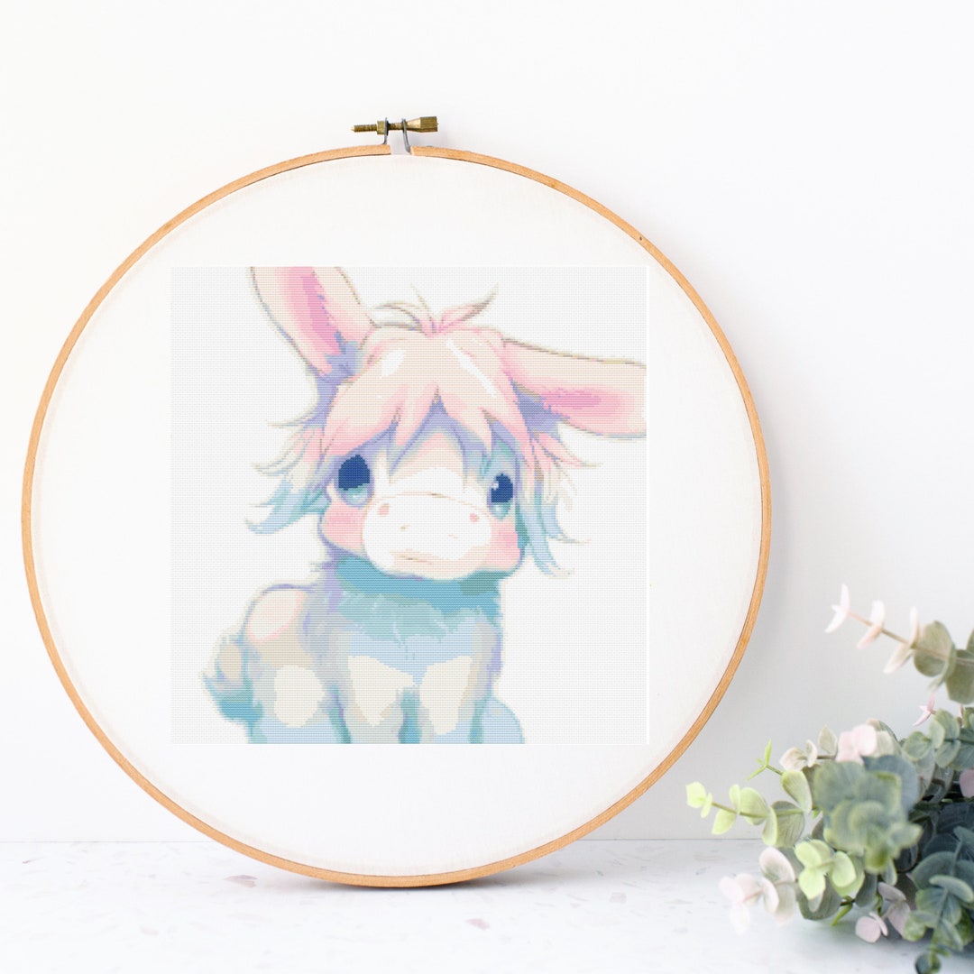 Cross Stitch Design donkey PDF Pattern Digital Download - Etsy