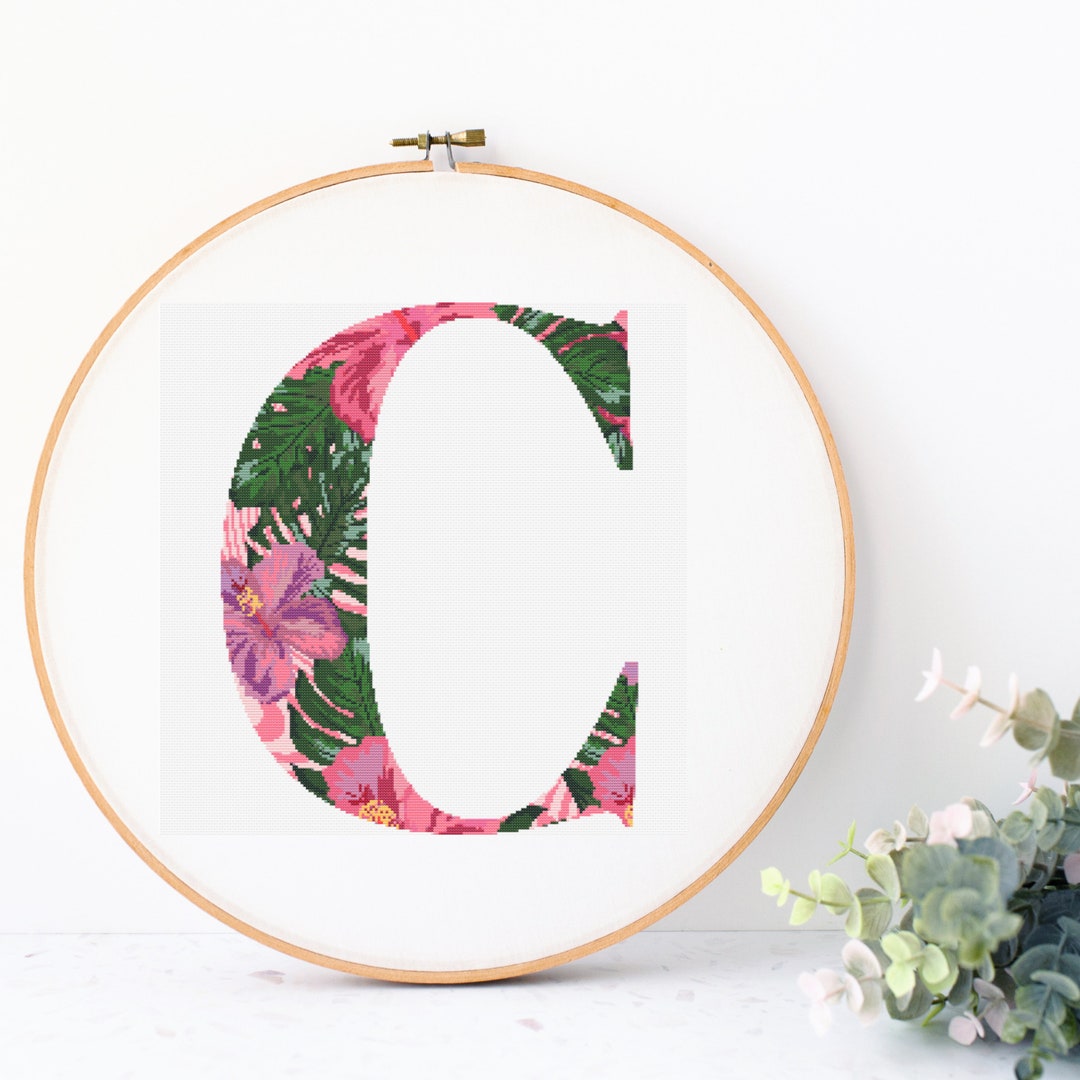 Cross Stitch Pattern Letter C X-stitch Pattern Cross Stitch Chart ...
