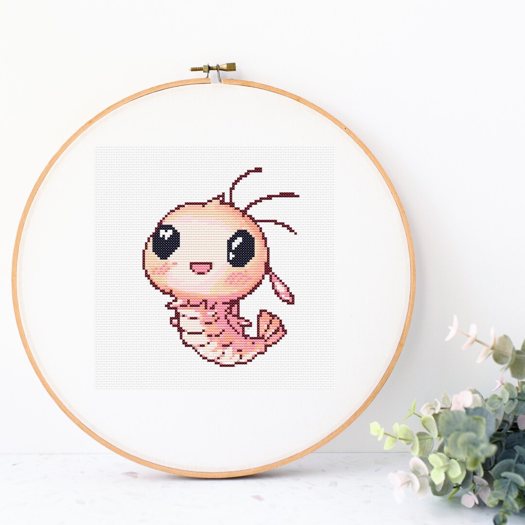 Cross Stitch Pattern Anime Prawn X-stitch Pattern Cross Stitch Chart ...