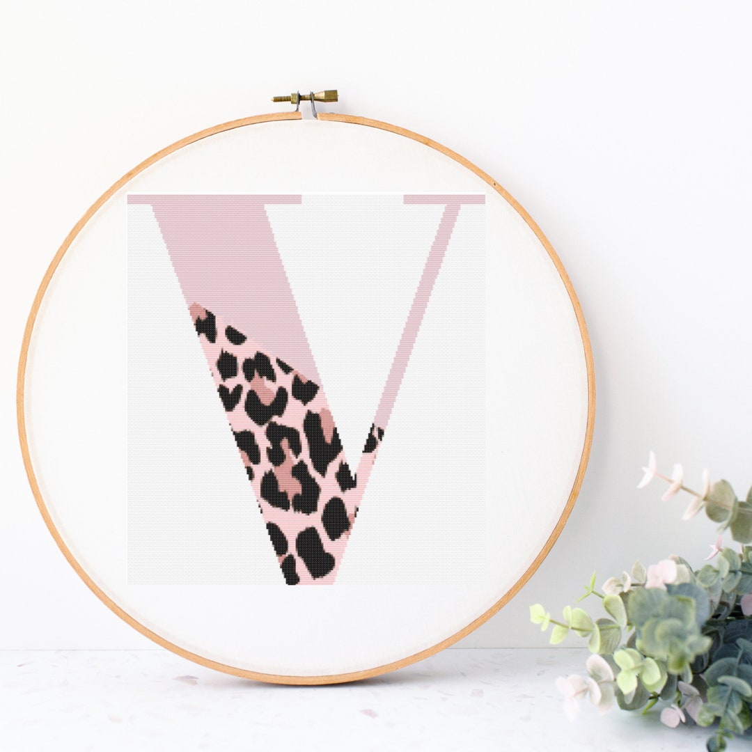 Cross Stitch Pattern Letter V X-stitch Pattern Cross Stitch Chart ...