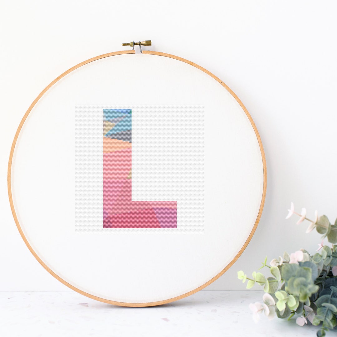 Cross Stitch Pattern Letter L X-stitch Pattern Cross Stitch Chart ...