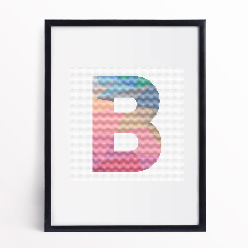 Cross Stitch Pattern Letter B X-stitch Pattern Cross Stitch Chart ...