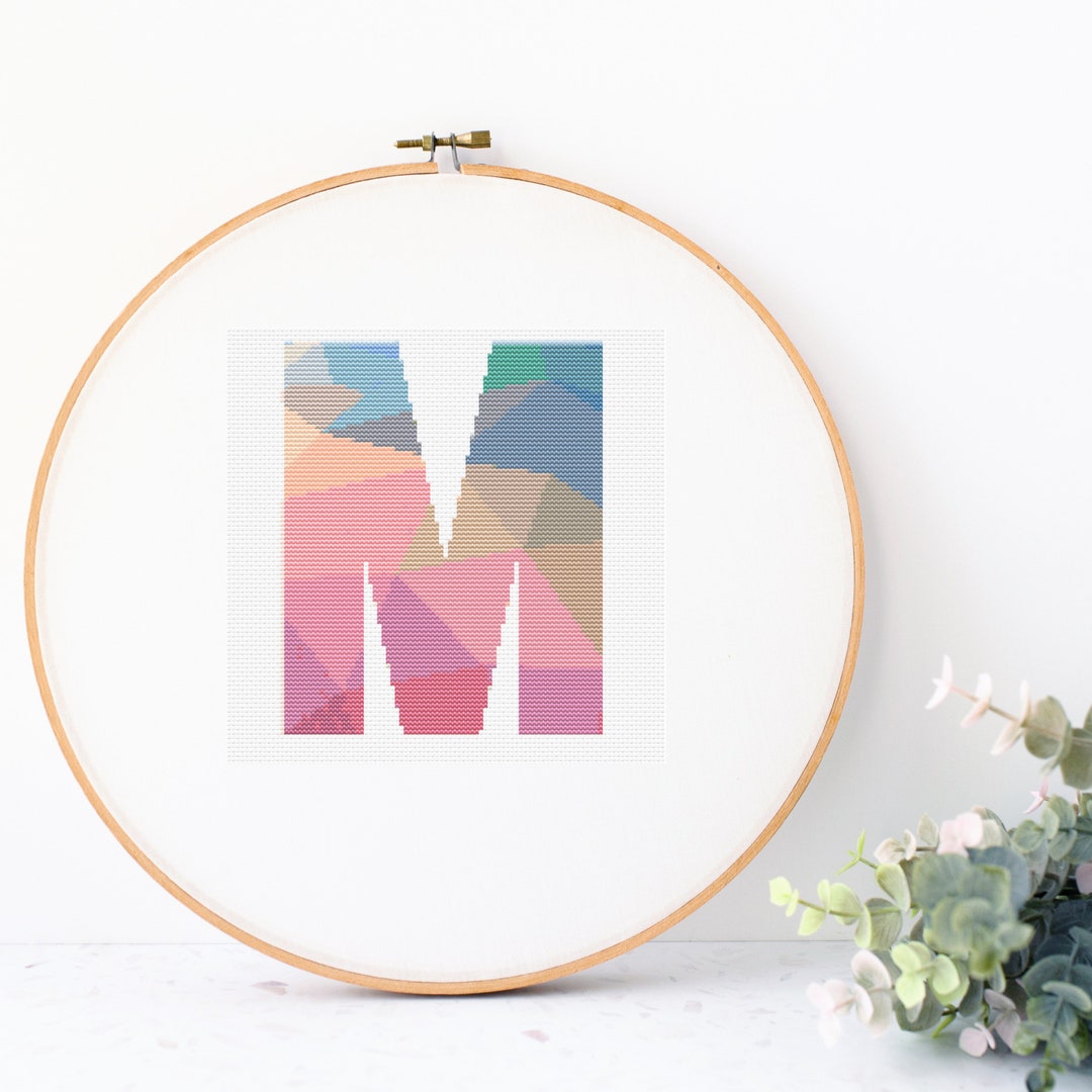 Cross Stitch Pattern Letter M X-stitch Pattern Cross Stitch Chart ...