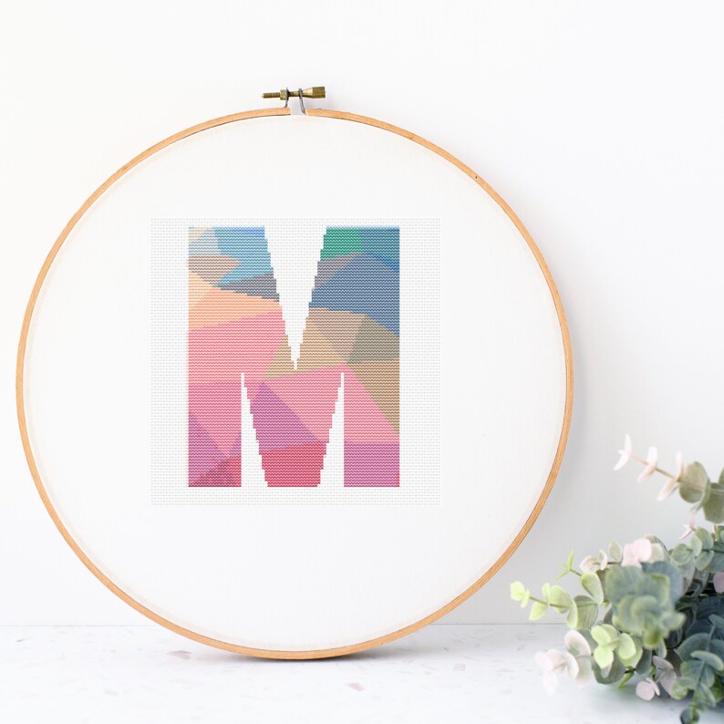 Cross Stitch Pattern Letter M X-stitch Pattern Cross Stitch Chart ...