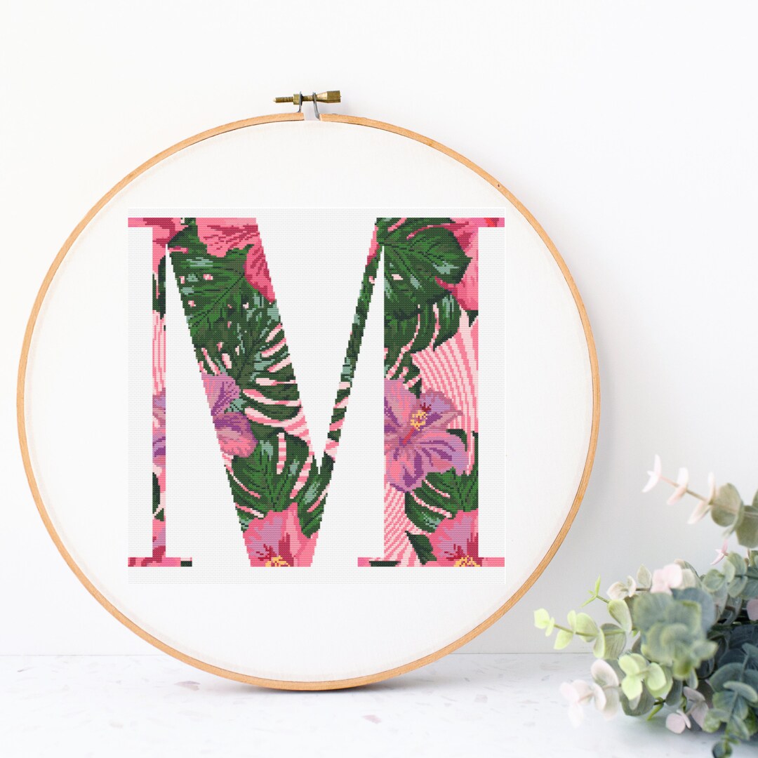 Letter M Cross Stitch Pattern. Digital Pattern. Letter M. PDF Digital ...