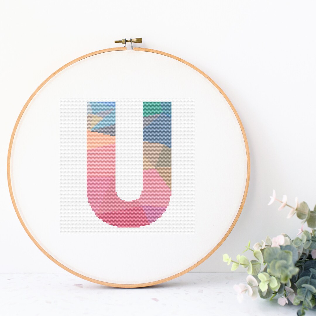 Letter U Cross Stitch Pattern Digital Pattern Letter U PDF Digital ...