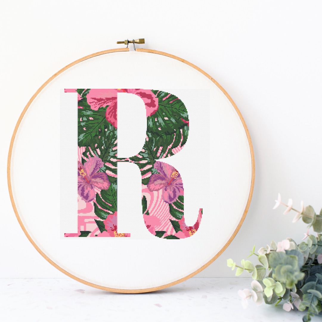 Cross Stitch Pattern Letter R X-stitch Pattern Cross Stitch Chart ...