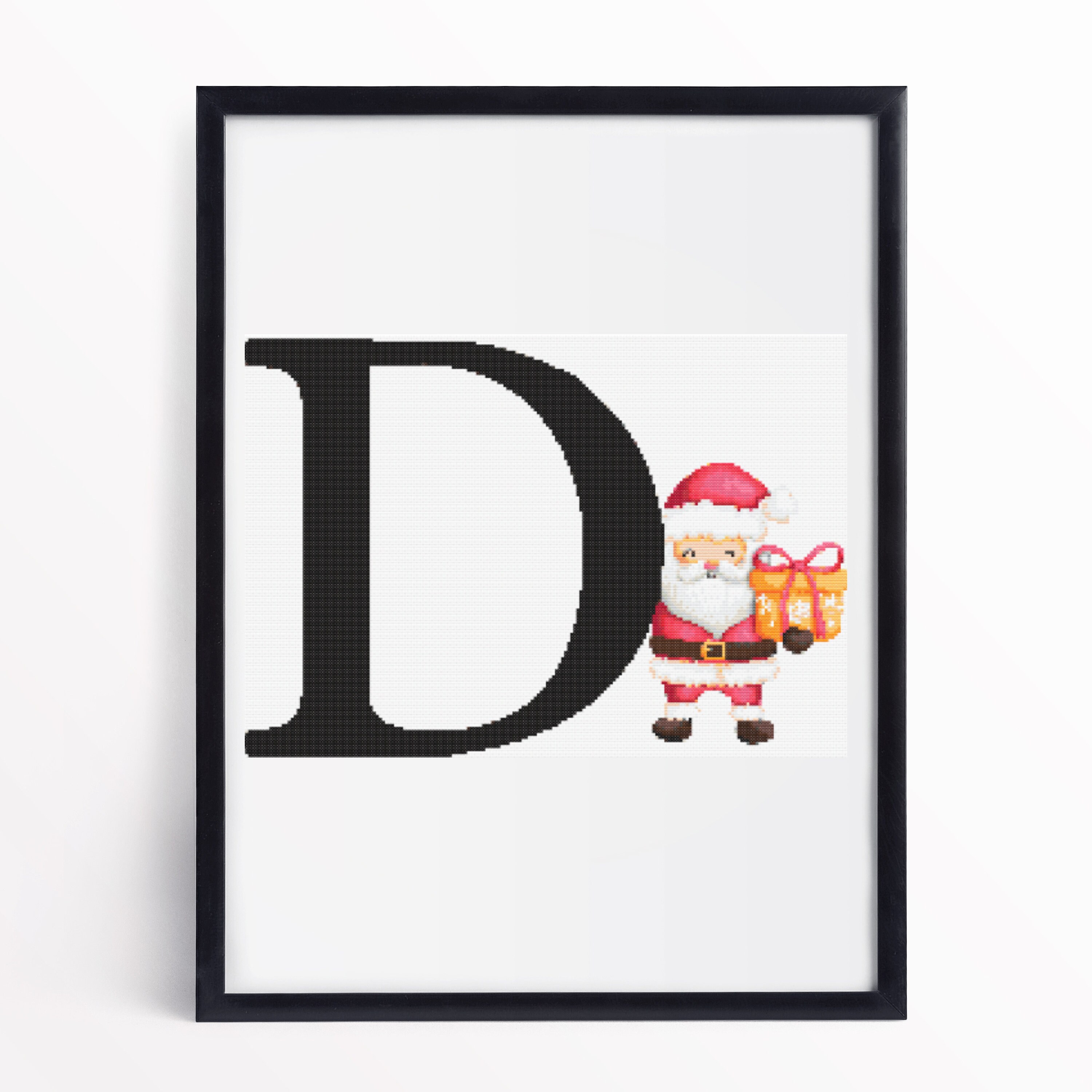 Letter D Cross Stitch Pattern DIY Christmas Craft Christmas Present ...
