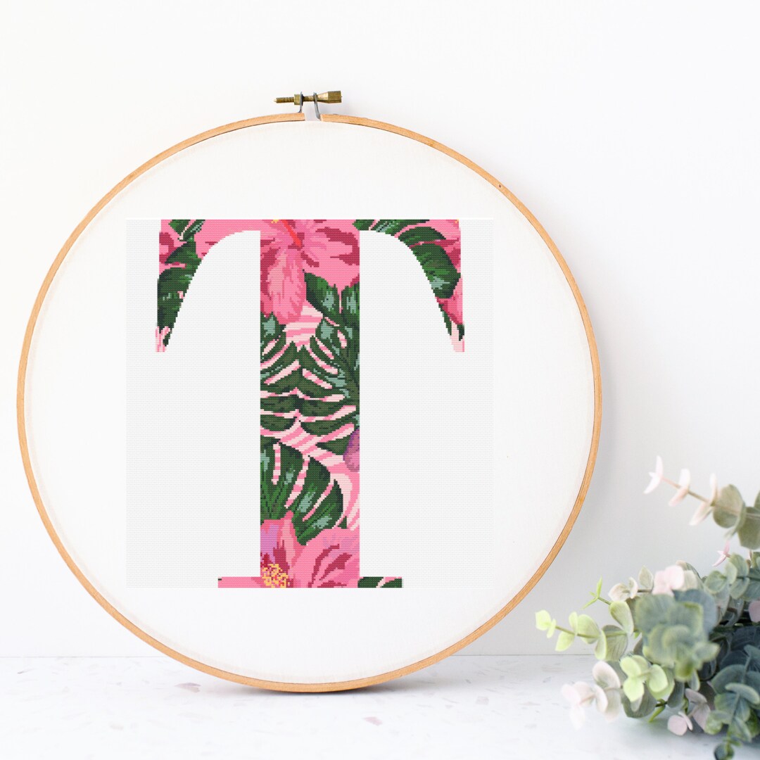 Cross Stitch Pattern Letter T X-stitch Pattern Cross Stitch Chart ...