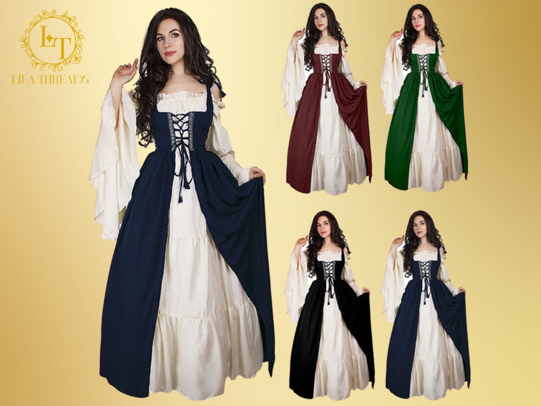 Medieval Punk Dress, Cosplay Halloween Costumes, Women Palace Carnival ...
