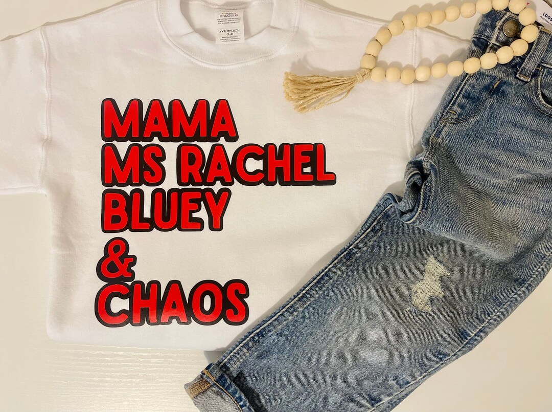 Toddler Mama MS Rachel Bluey & Chaos Crewneck - Etsy