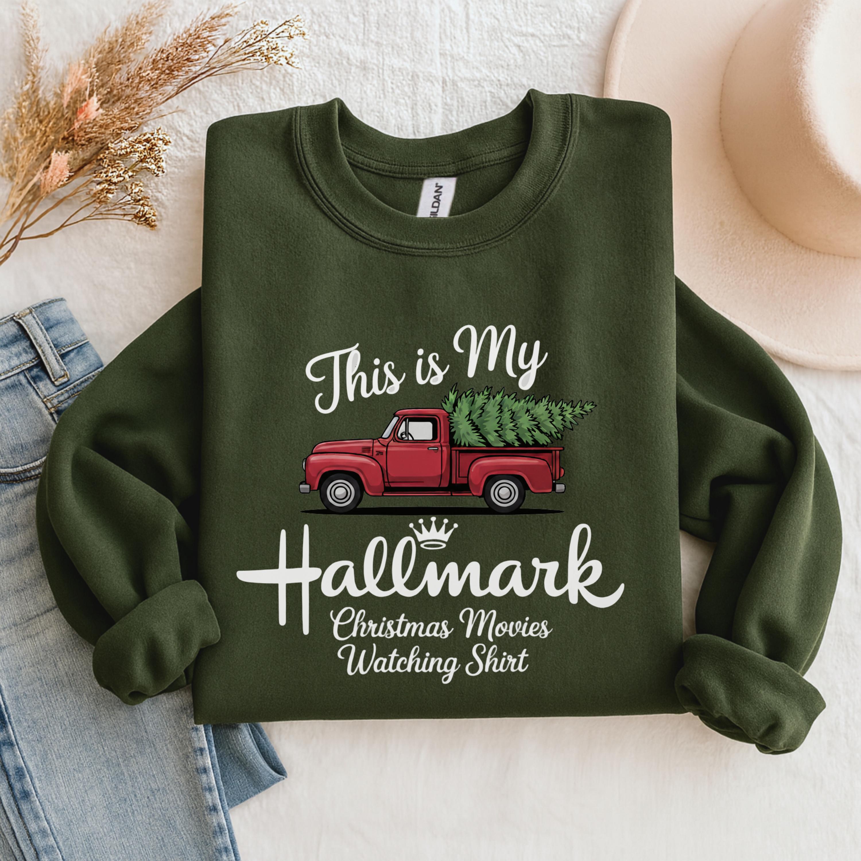 This is My Hallmark Sweatshirt – Red Truck Crewneck, Unisex Cozy ...