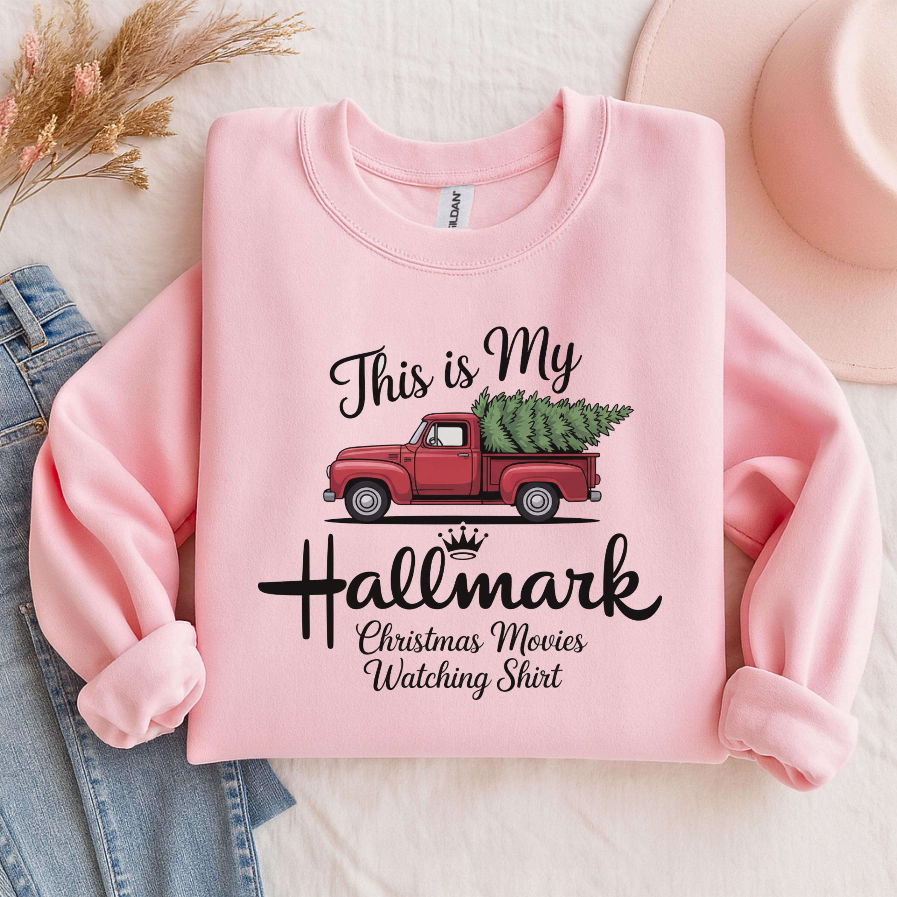 This is My Hallmark Sweatshirt – Red Truck Crewneck, Unisex Cozy ...