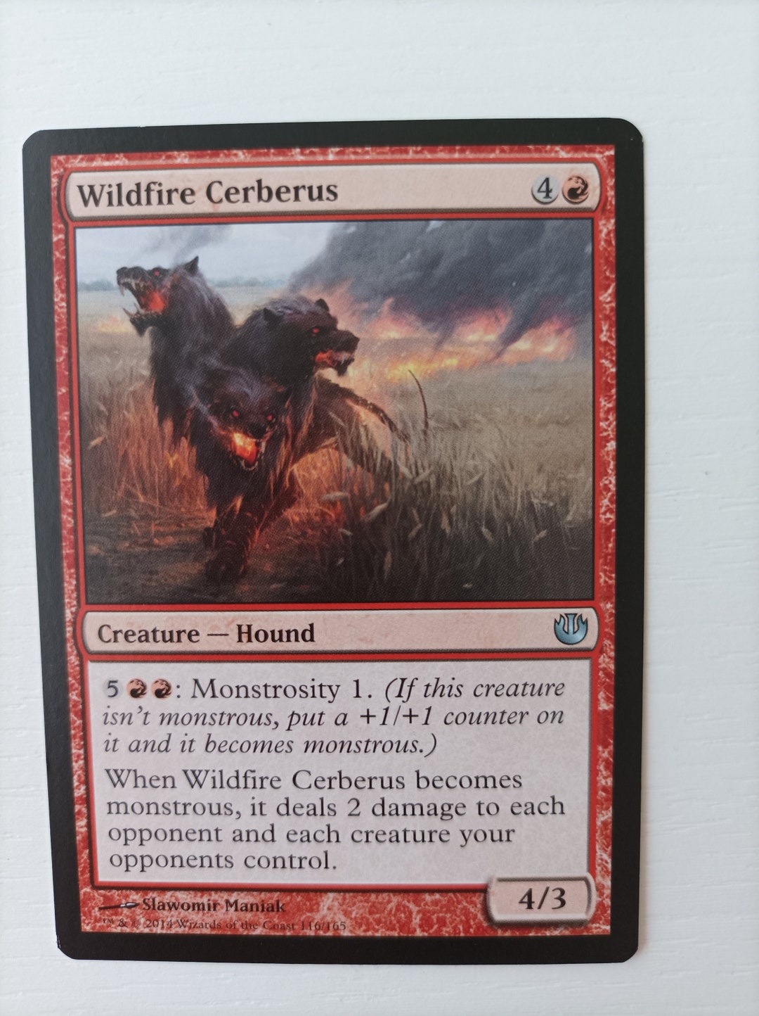 Wildfire Cerberus – Slawomir Maniak - Magic: the Gathering Artproof - Etsy