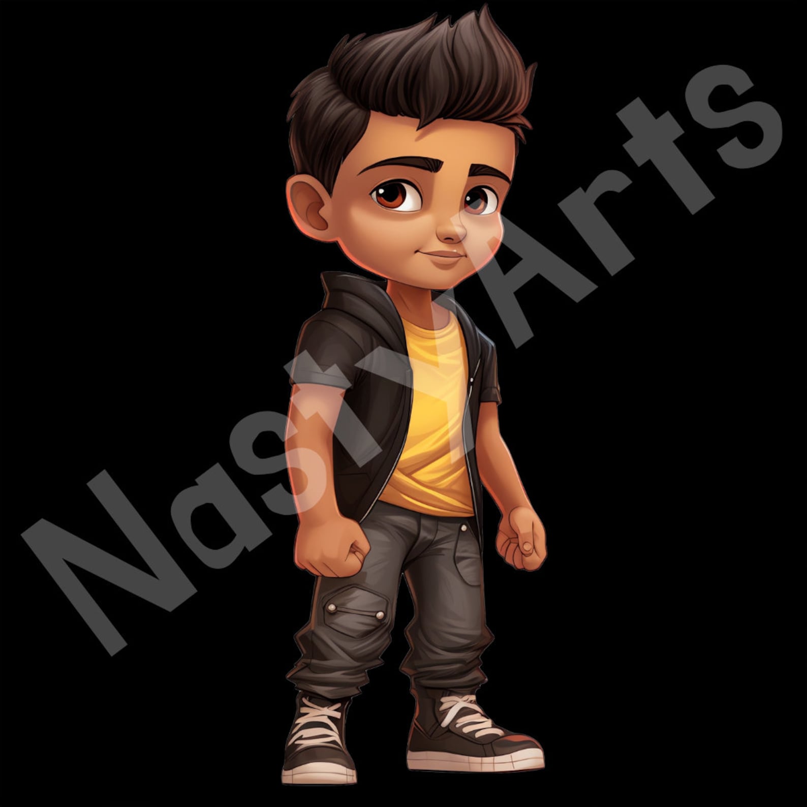 Latino Boys Watercolor Clipart: Mixed Kids Illustrations (PNG Digital ...