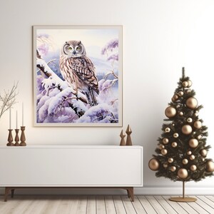 Purple Christmas Digital Paper, Winter Watercolor Scrapbook (digital ...