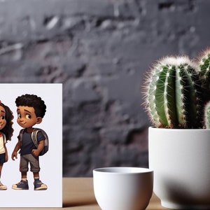 15 Cute Black Kids Clipart, Black Children PNG, Friends Png, Black Boys ...