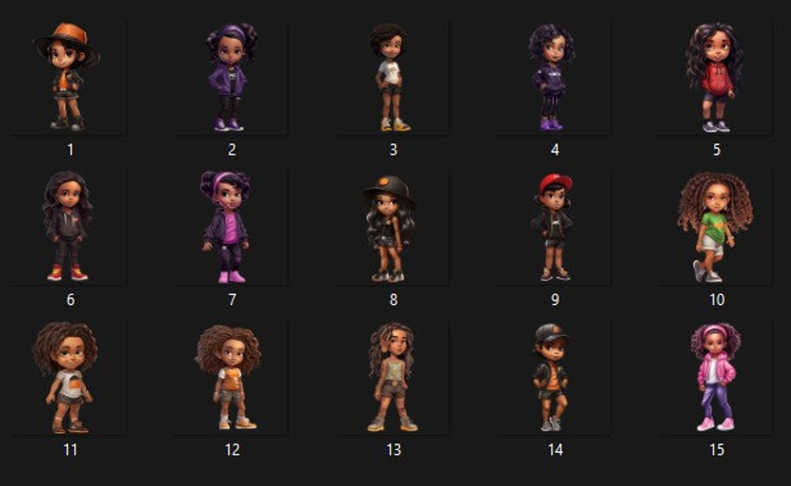 15 PNG Cute Black Girls Clipart, Stickers Png, Afro Girl Clipart, Afro ...