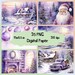 Purple Christmas Digital Paper, Winter Watercolor Scrapbook (digital ...