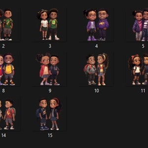 15 Cute Black Kids Clipart, Black Children PNG, Friends Png, Black Boys ...