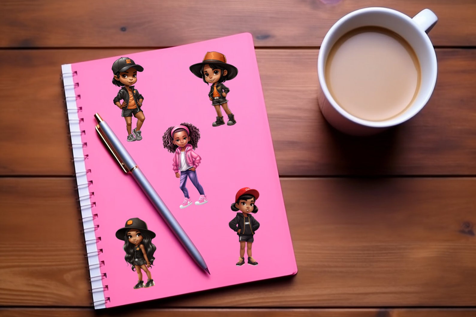 15 PNG Cute Black Girls Clipart, Stickers Png, Afro Girl Clipart, Afro ...