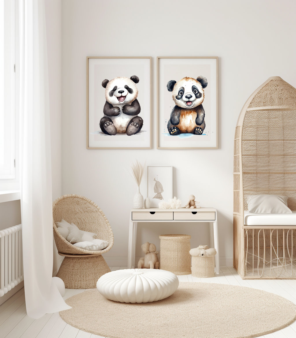 24 PNG Cute Watercolor Panda Clipart, Baby Panda Bears Clipart Bundle ...