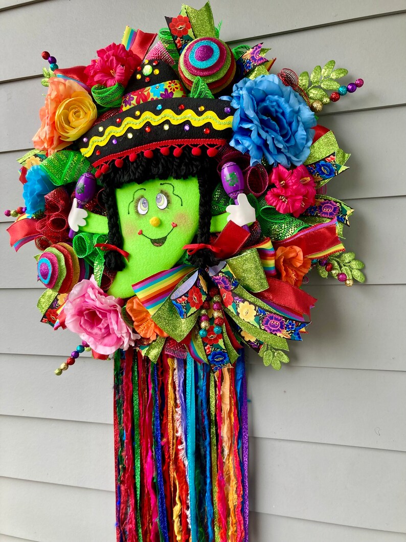 Fiesta Wreath for Front Door, Cinco De Mayo Wreath for Front Door ...