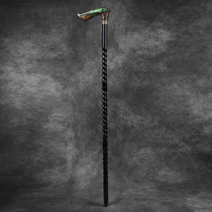 Handcrafted Rosewood Walking Cane With Epoxy Finish & Brass Accents - Etsy