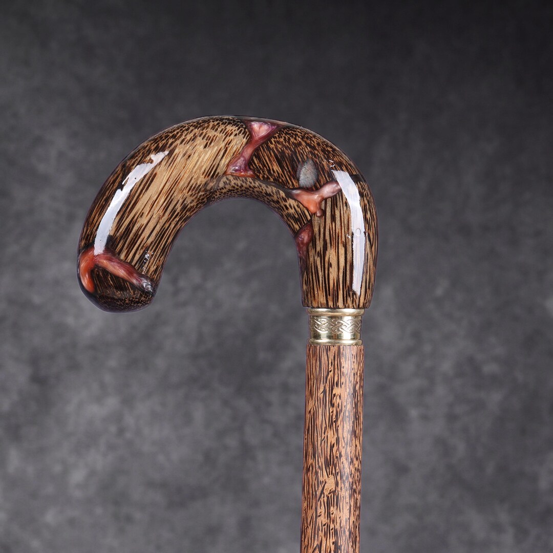 Walking Cane Made From Palmwood and Epoxy Suits for Every Age and ...