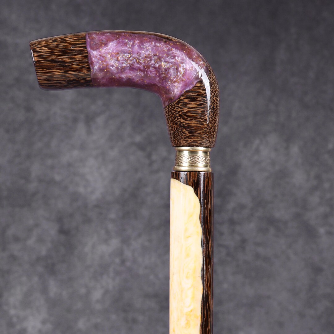 Epoxy Walking Cane Turn Wood Walking Stick - Etsy