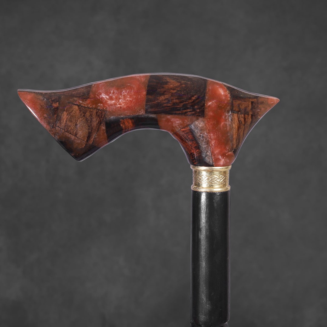 Rosewood Walking Stick With Epoxy Resin Gentleman Exclusive Walking ...