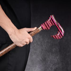 Multi Wood Color Epoxy Resin Walking Canes for Men and Women - Wooden ...