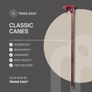 Multi Wood Color Epoxy Resin Walking Canes for Men and Women - Wooden ...