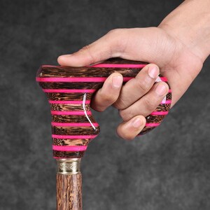 Multi Wood Color Epoxy Resin Walking Canes for Men and Women - Wooden ...