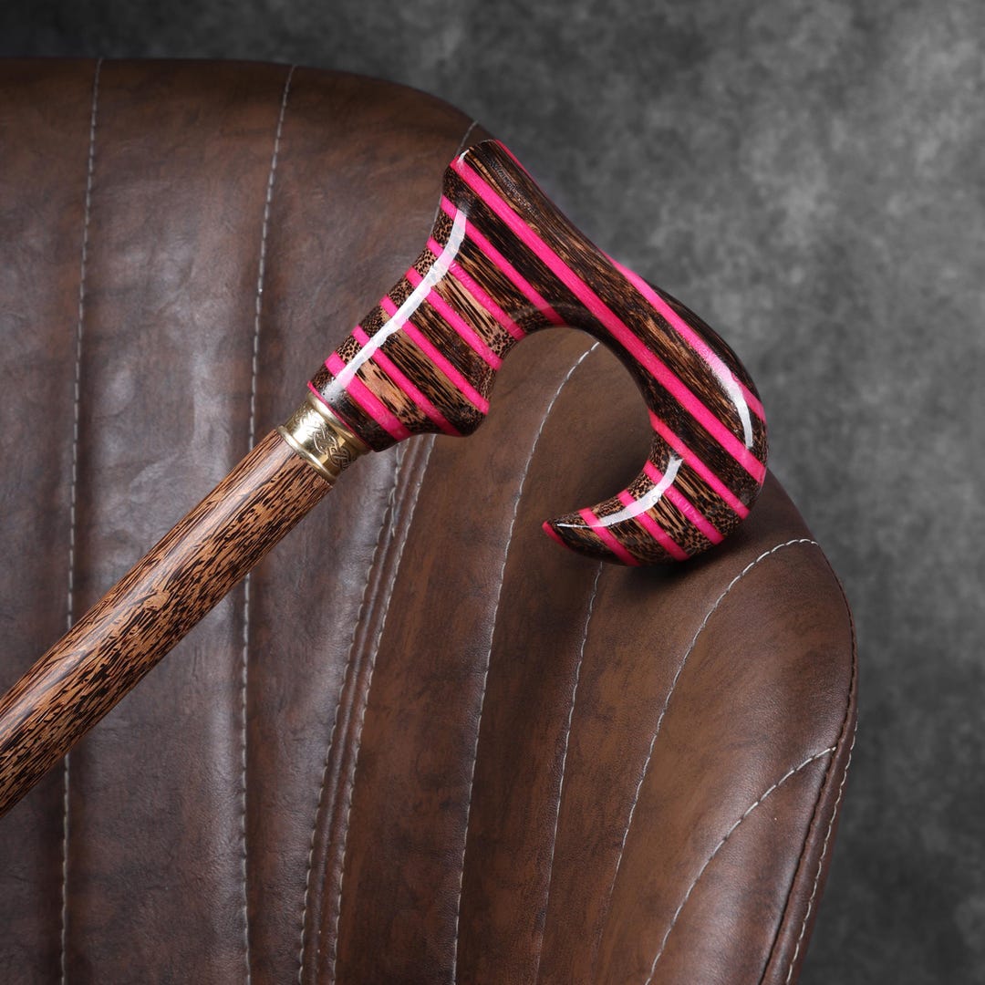 Multi Wood Color Epoxy Resin Walking Canes for Men and Women Wooden ...