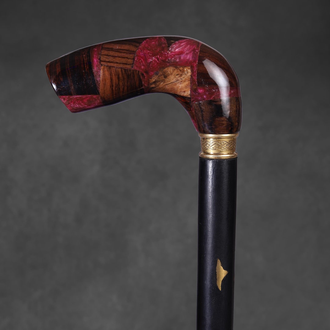 Handcrafted Walking Stick for Men & Women Lightweight Height Adjustable ...