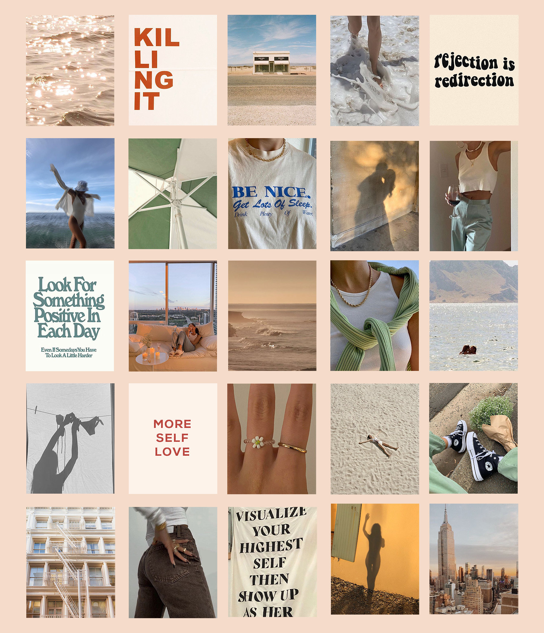 Pinterest Vision Board Collage Kit - 87pc Curated Image Pack - Etsy