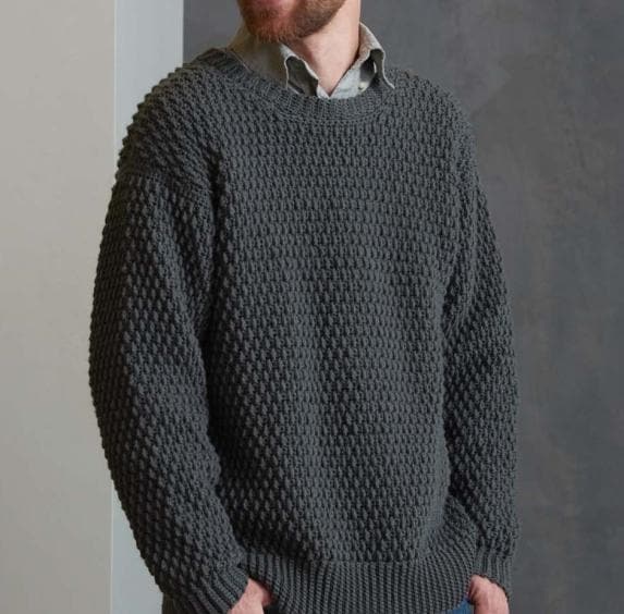 Crochet Pattern, Mens Crochet Sweater Pattern, Pullover Sweater Vintage ...