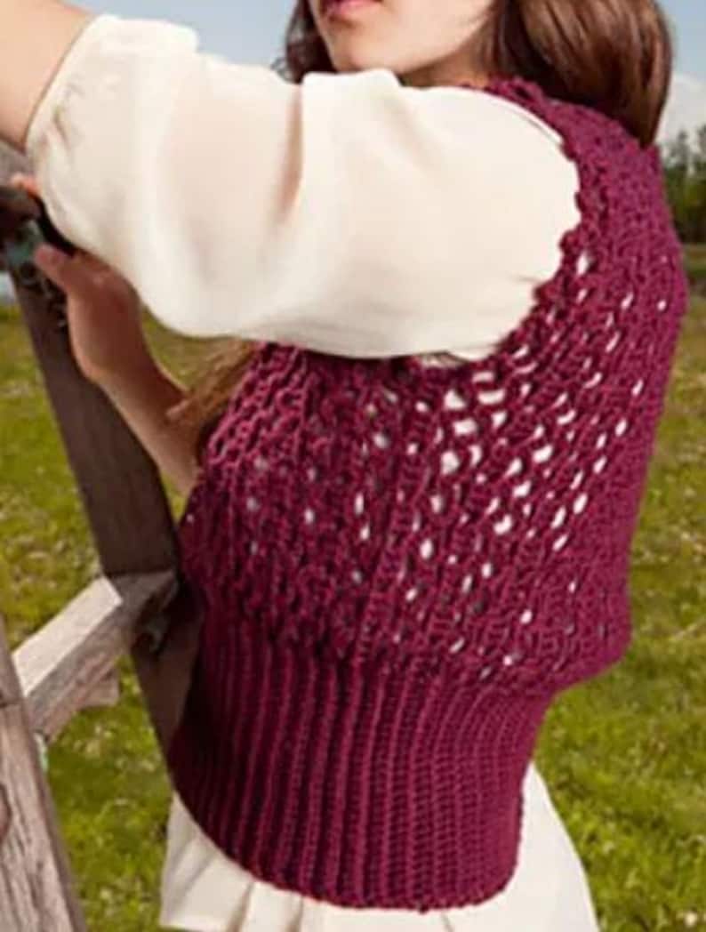 Crochet Pattern, Vest Pattern, Crochet Tank Top Pattern, Waistcoat ...