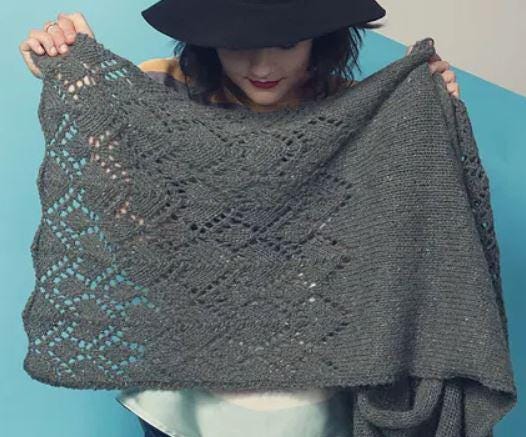 Knitting Pattern, Knitting Shawl Pattern, Elegant Shawl, Triangle Wrap ...