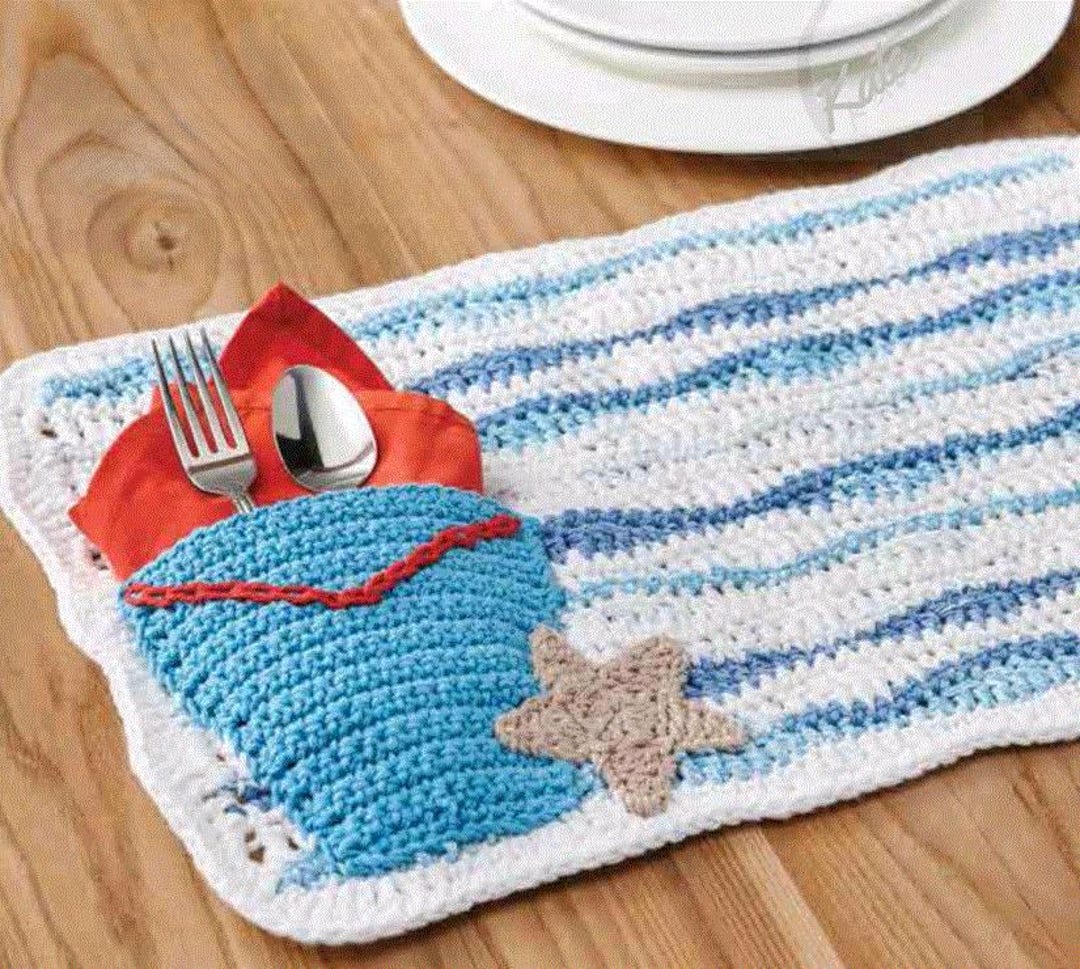 Crochet Pattern, Crochet Table Mat Pattern, Table Placemat Pattern, the ...