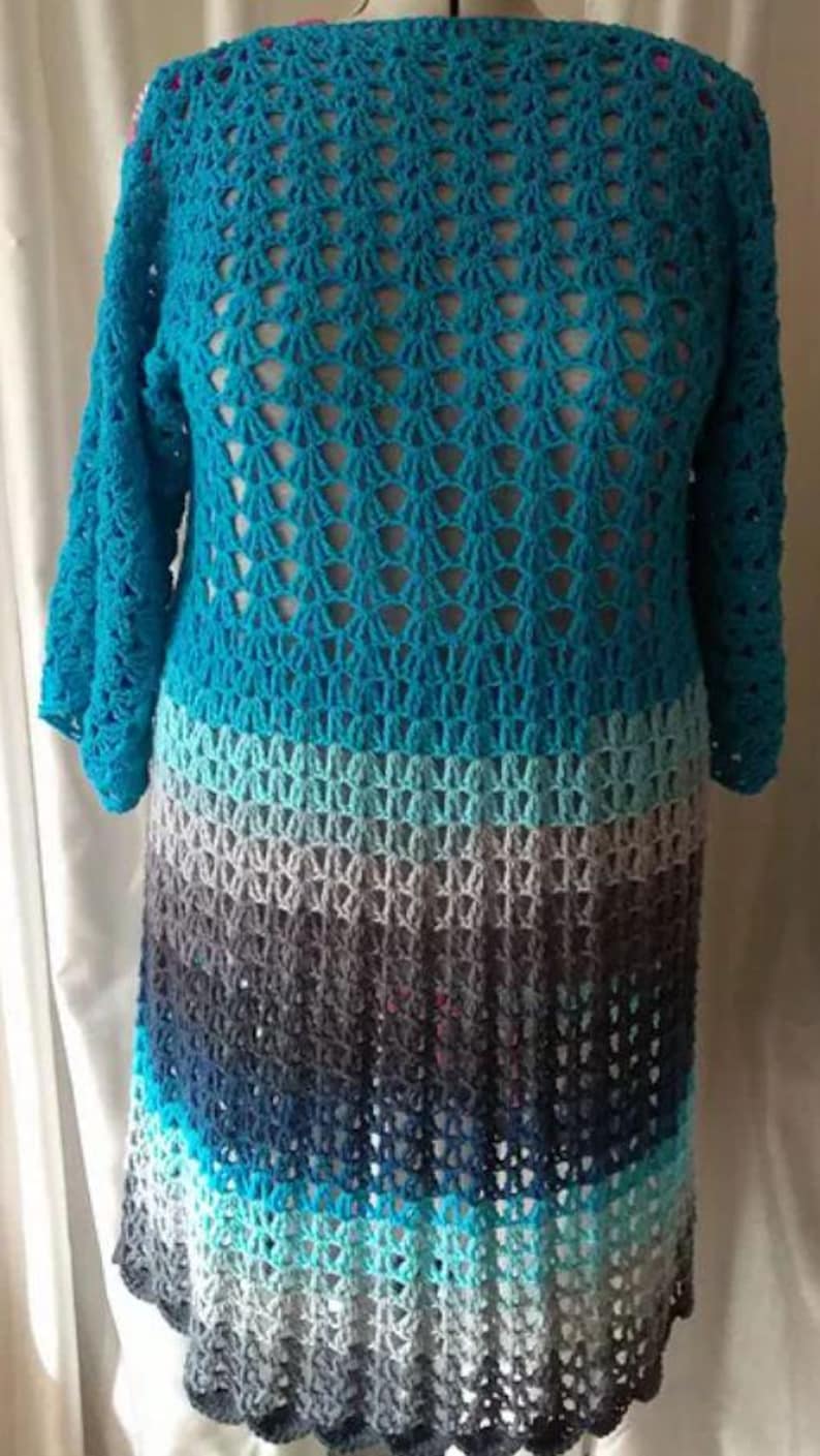 Crochet Pattern, Tunic Dress Crochet Pattern, Tunic Sweater Crochet ...