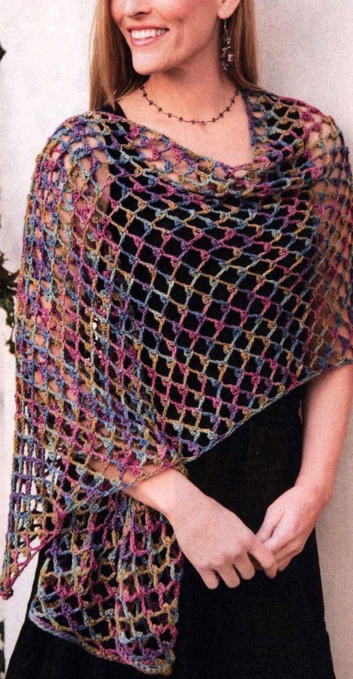 Crochet Pattern, Summer Shawl, Rectangular Crochet Wrap, Fuss Free ...