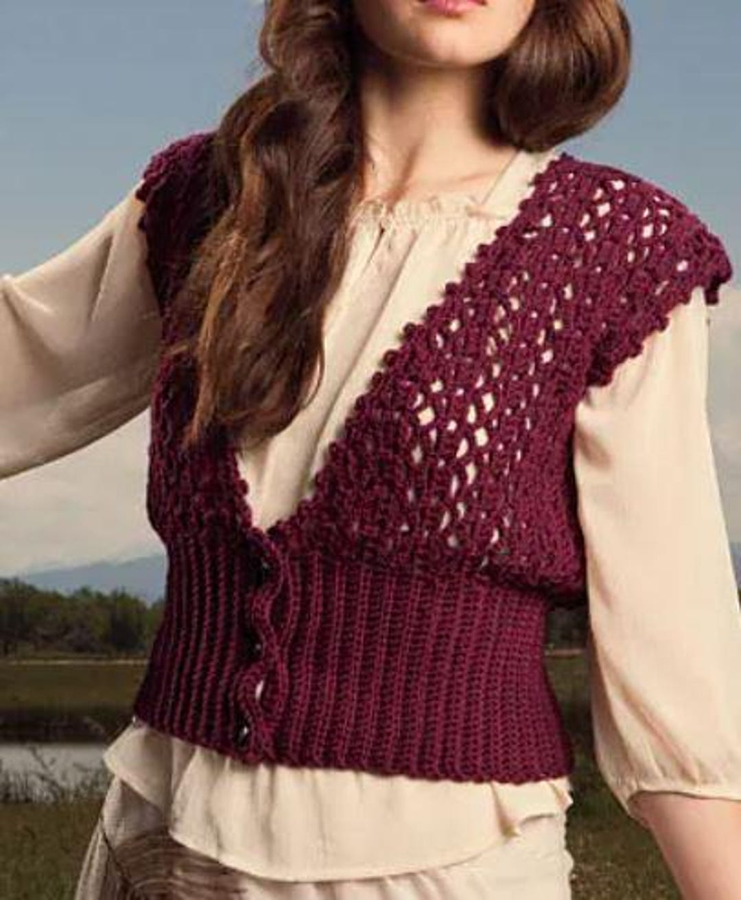 Crochet Pattern, Vest Pattern, Crochet Tank Top Pattern, Waistcoat ...