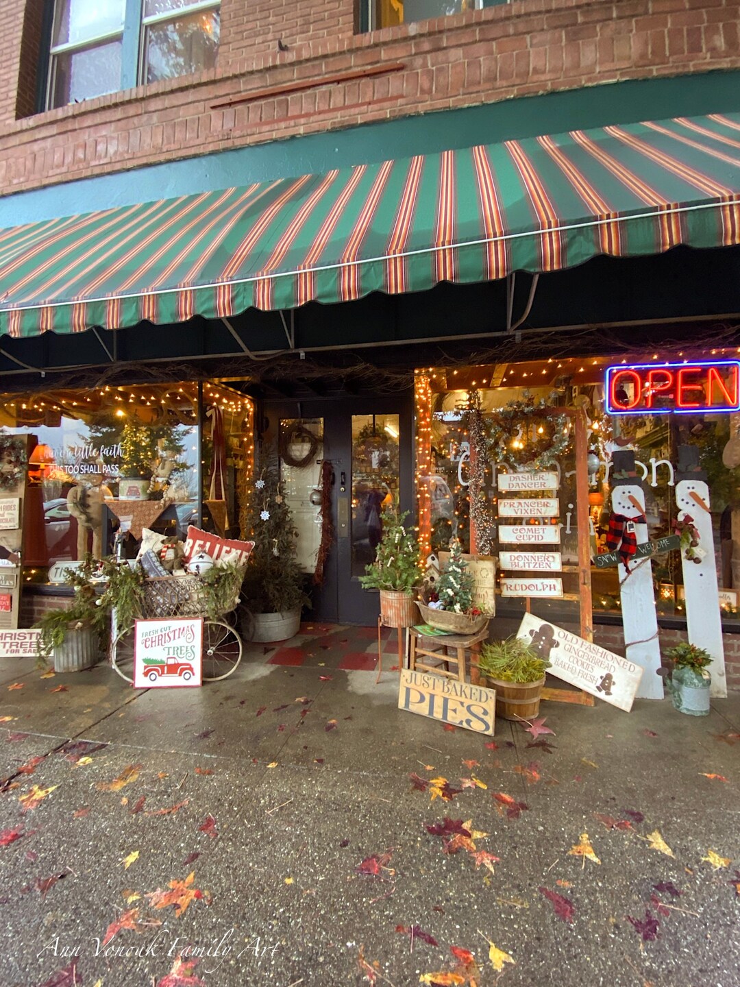 Christmas Cozy Storefront Photography Print, Urban Garden, Nature ...