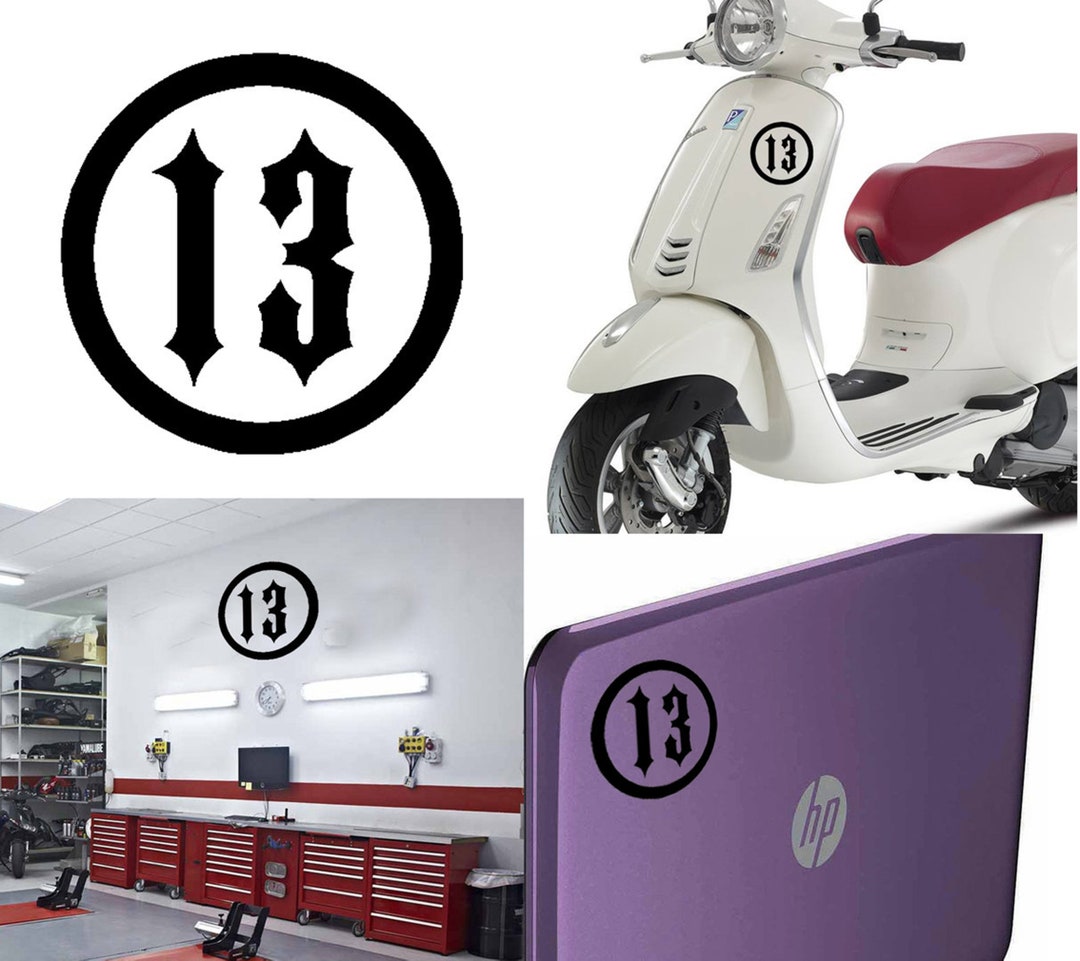Number 13 Vinyl Sticker (version 10) - Etsy
