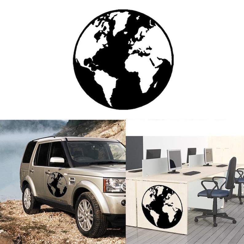 Planet Earth, Vinyl Sticker, Version 2 - Etsy