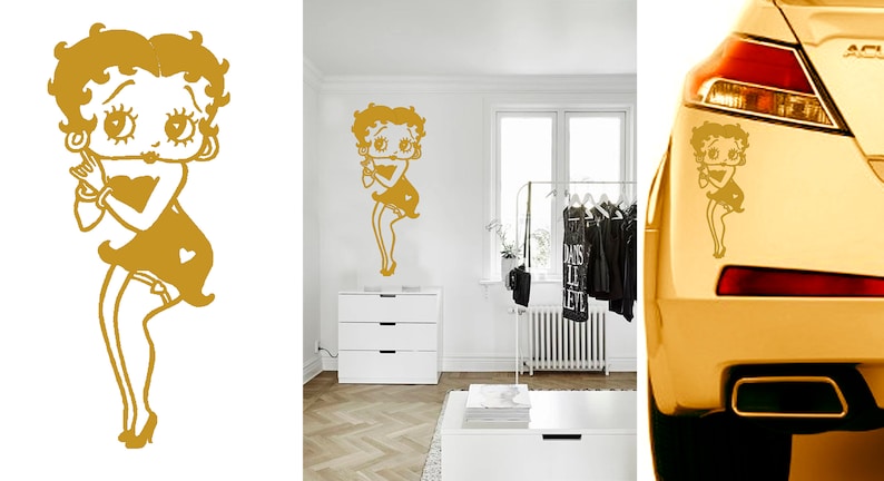 Betty Boop Vinyl Sticker - Etsy
