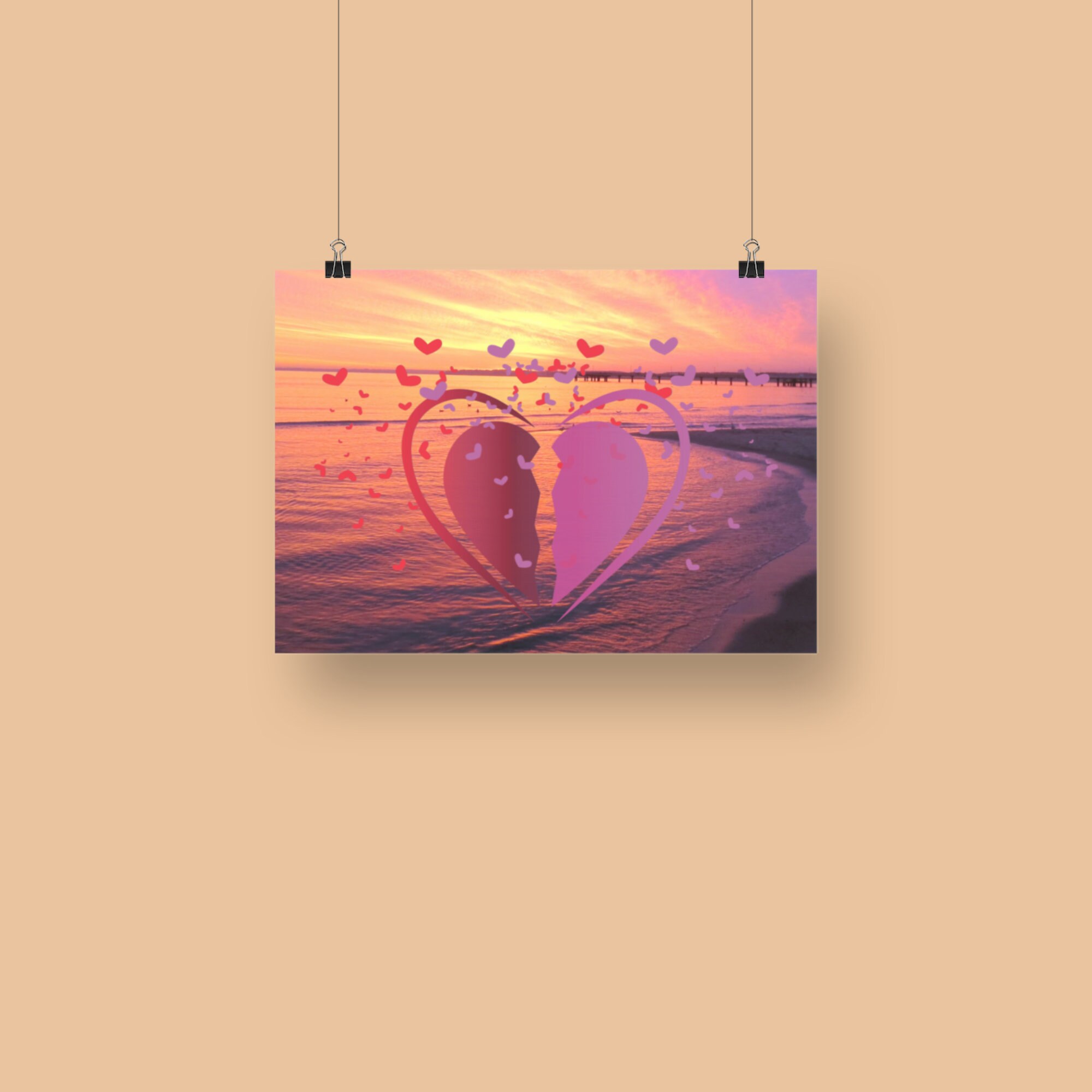 Printable Sweetheart Card Template Two Hearts, One Love Instant ...