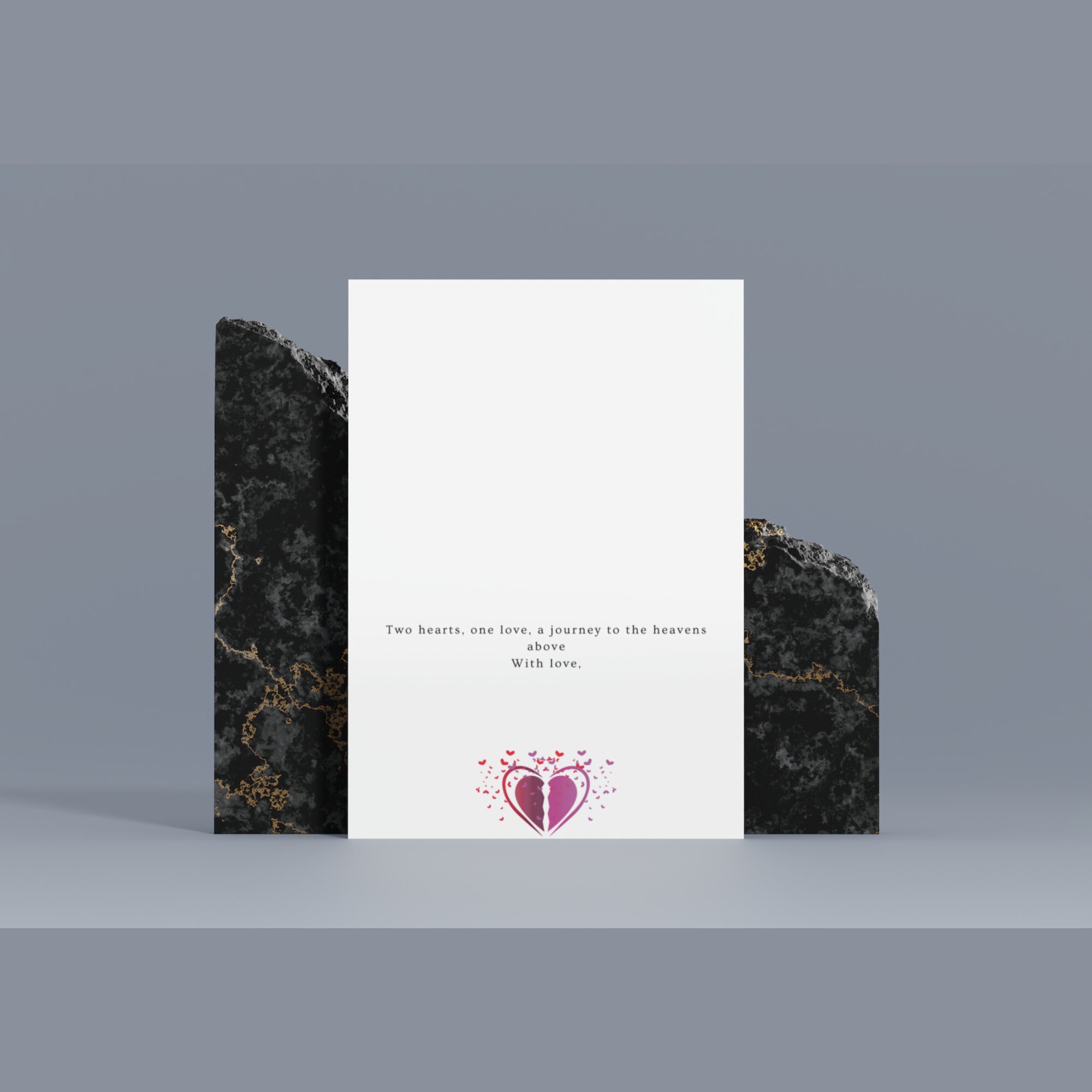 Printable Sweetheart Card Template Two Hearts, One Love Instant ...